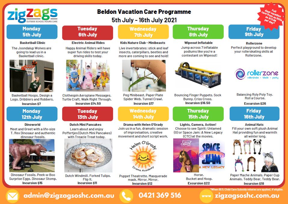 Vacation Care School Holidays